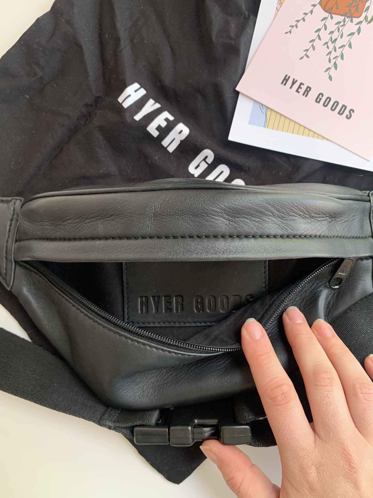 Our Review Of HYER GOODS Upcycled Leather Belt Bag - The Good Trade